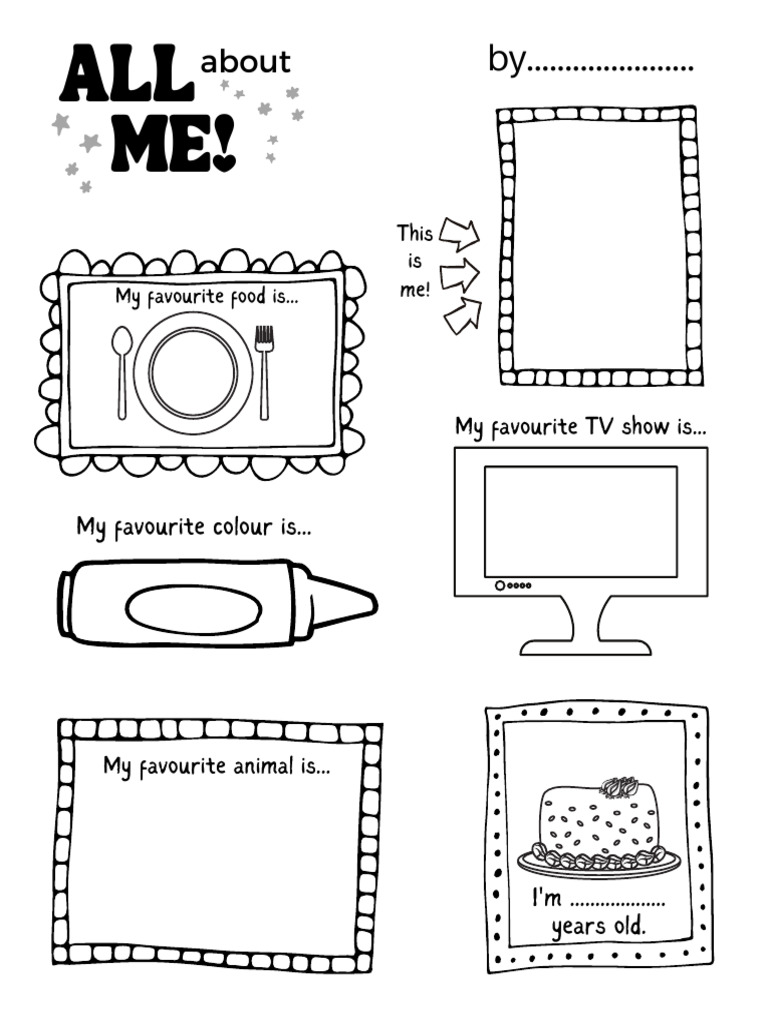 All About Me Back To School | PDF | Cooking, Food & Wine