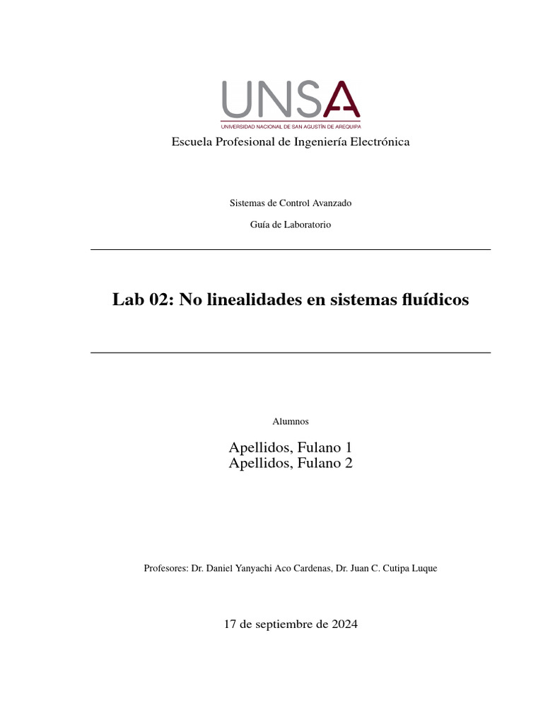 Lab 02 SCA 2024 B Quanser 1-4 | PDF