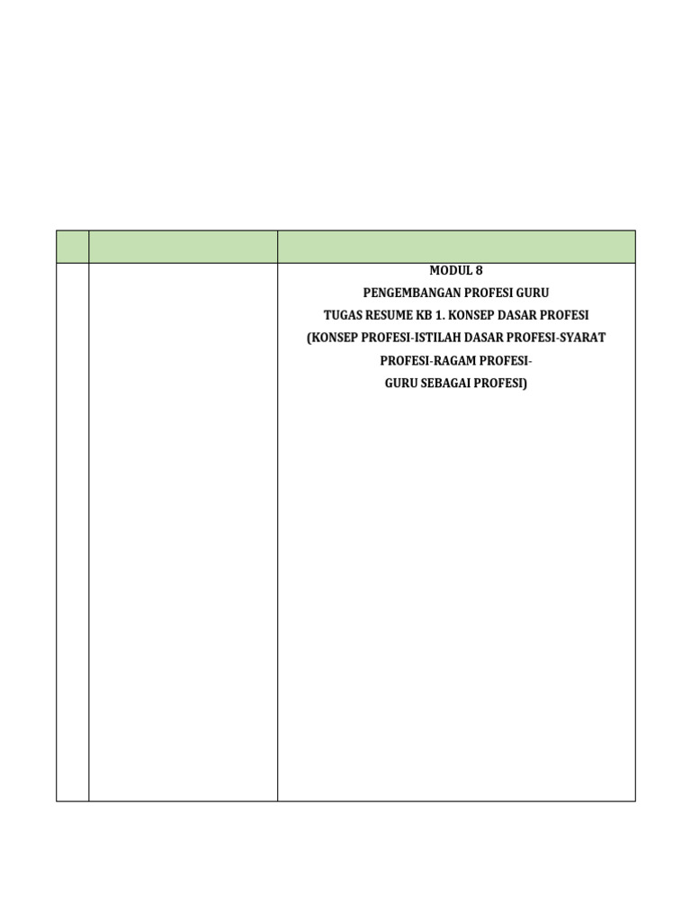 LK - Resume Modul 8. KB.1 Revisi 1 | PDF