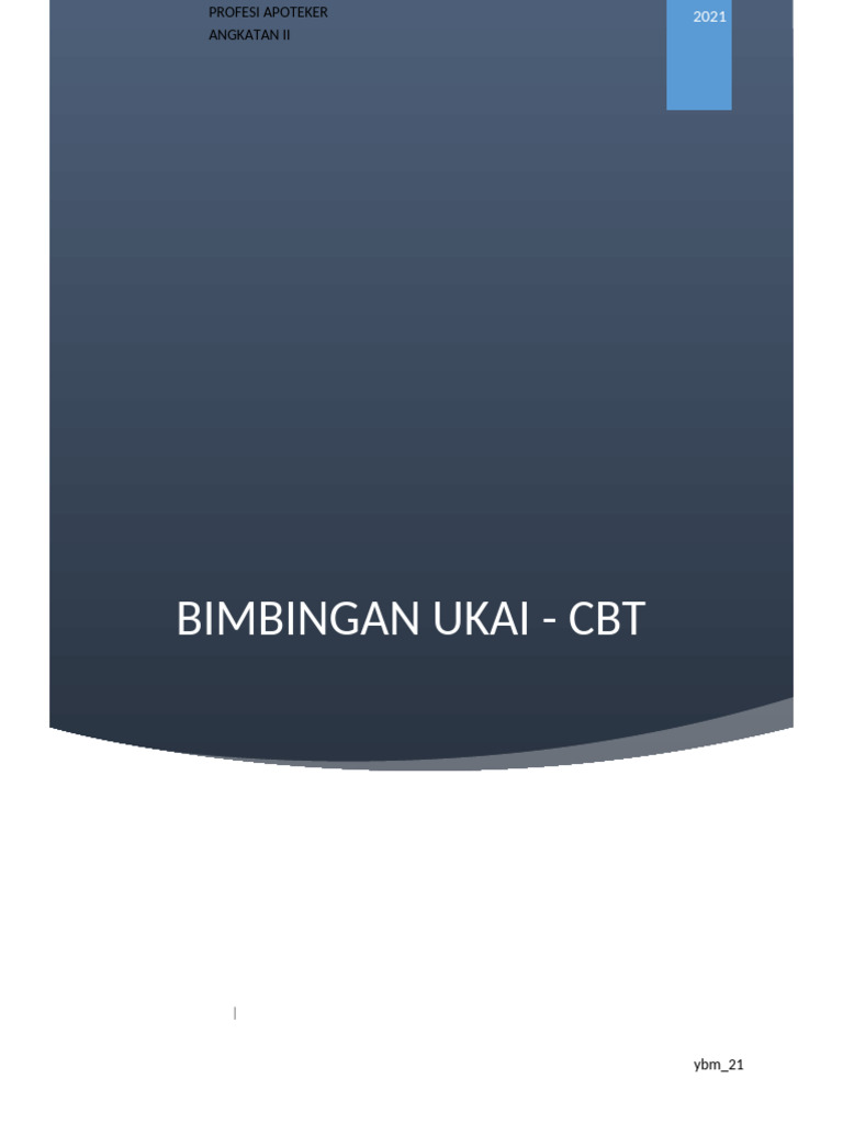 BIMBINGAN UKAI CBT - Ybm | PDF