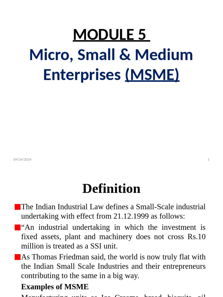 Module 5 Msme | PDF