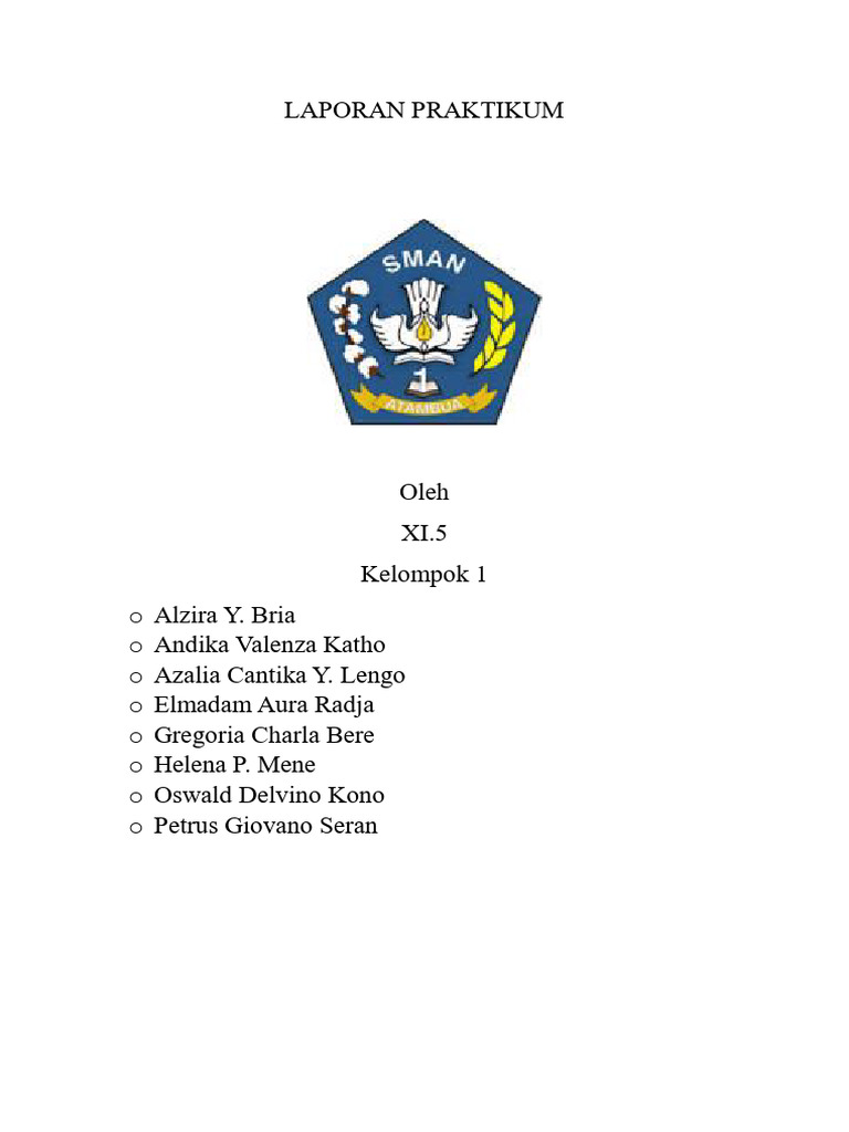 LAPORAN PRAKTIKUM Kelas XI.5 Kelompok 1 | PDF