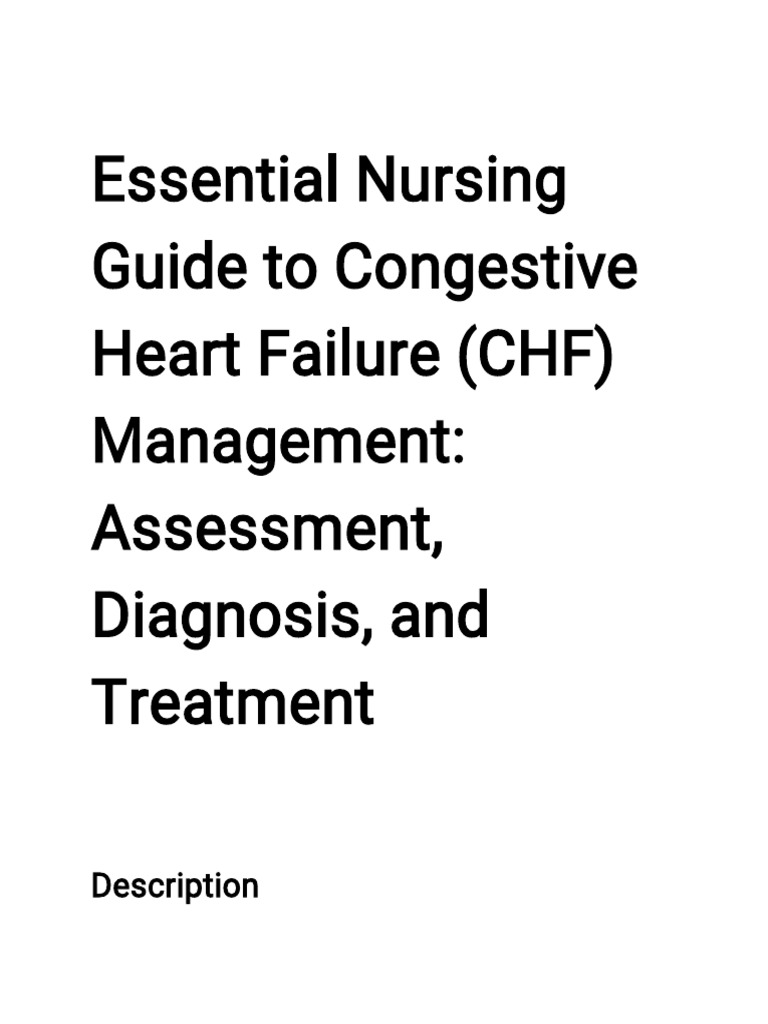 Essential Nursing Guide To Congestive Heart Failure (CHF) Management | PDF