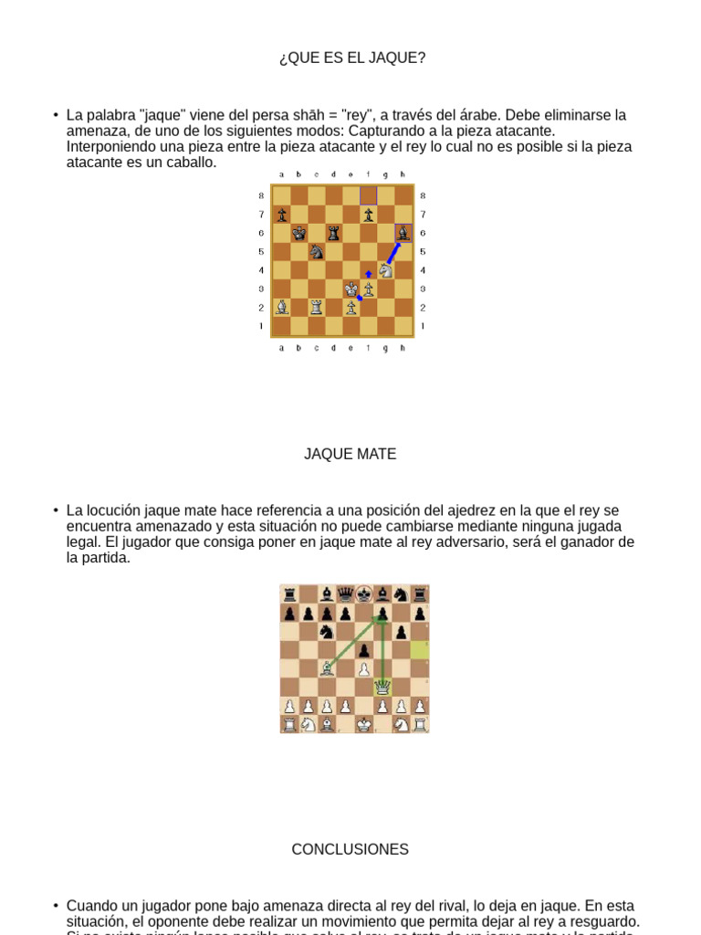 Jaque y Jaque Mate | PDF