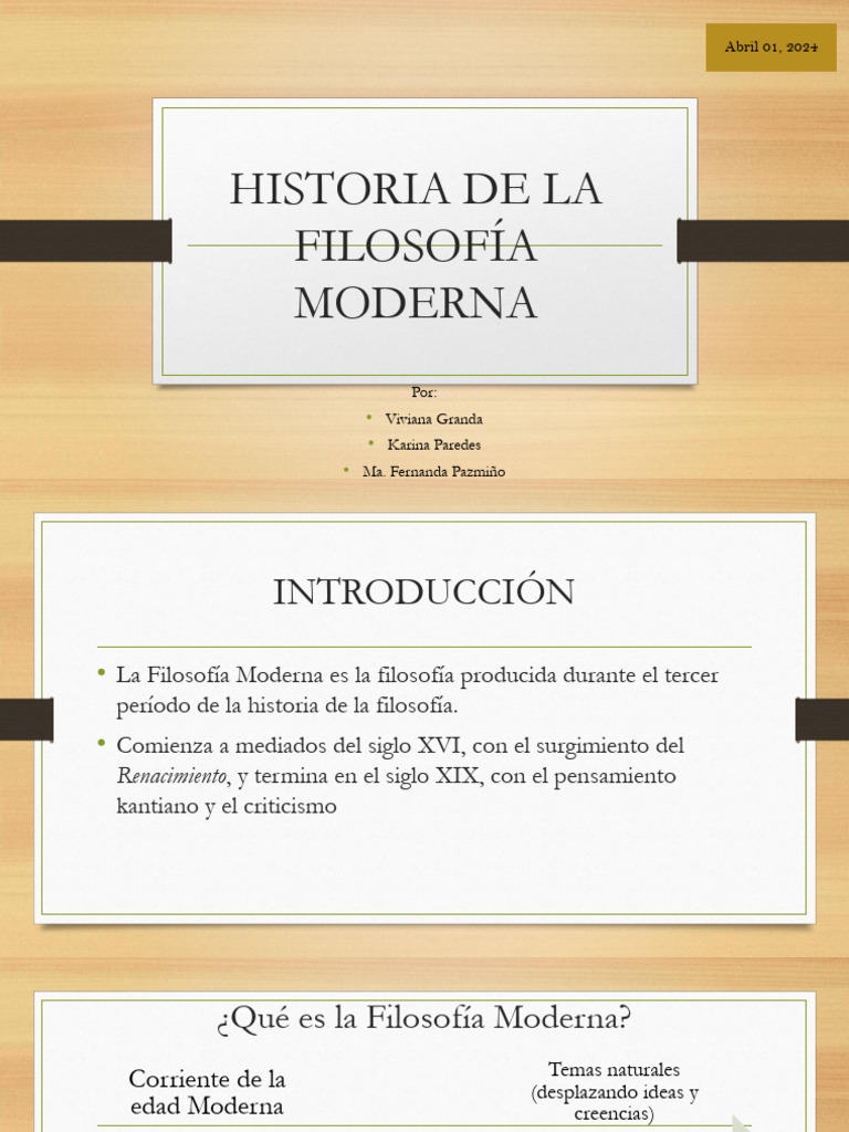 Filosofía Moderna | PDF