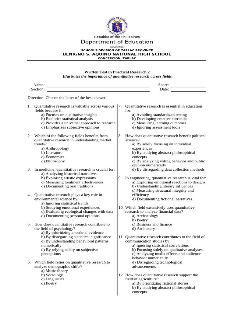 Written Test No. 2 | PDF