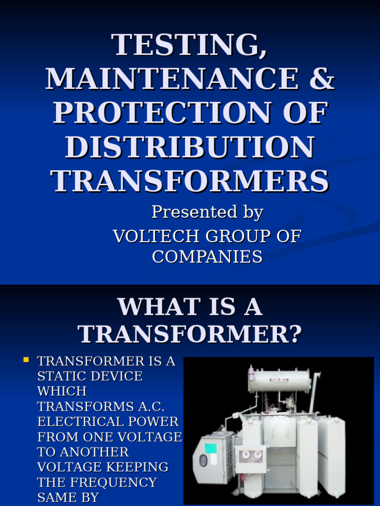 Testing, Maintenance&protection | PDF
