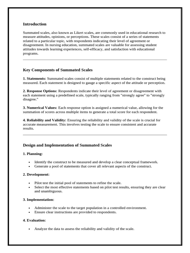 19 Summated Scales | PDF