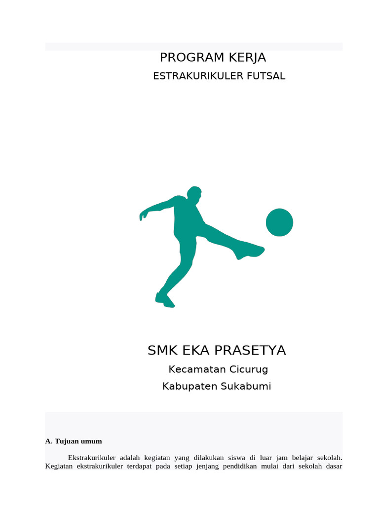 3 Program Kerja Eskul Futsal | PDF