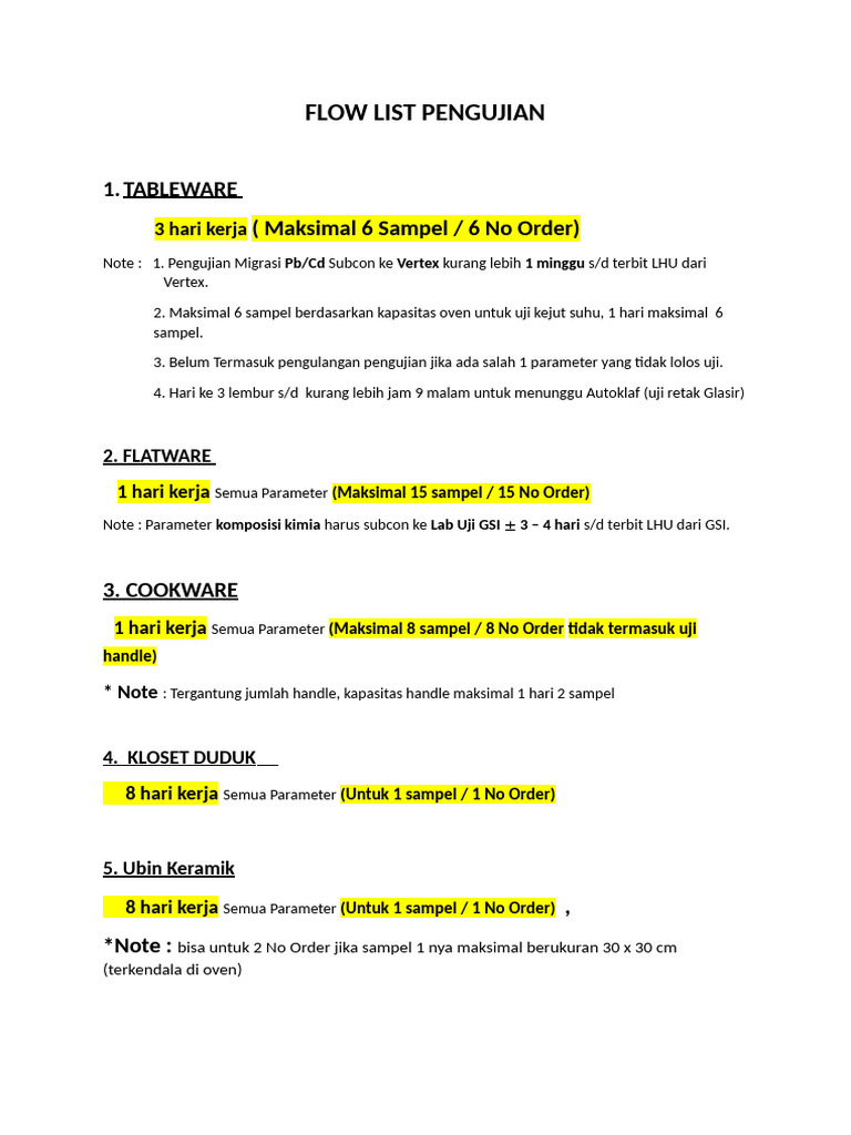 Flow List Pengujian | PDF