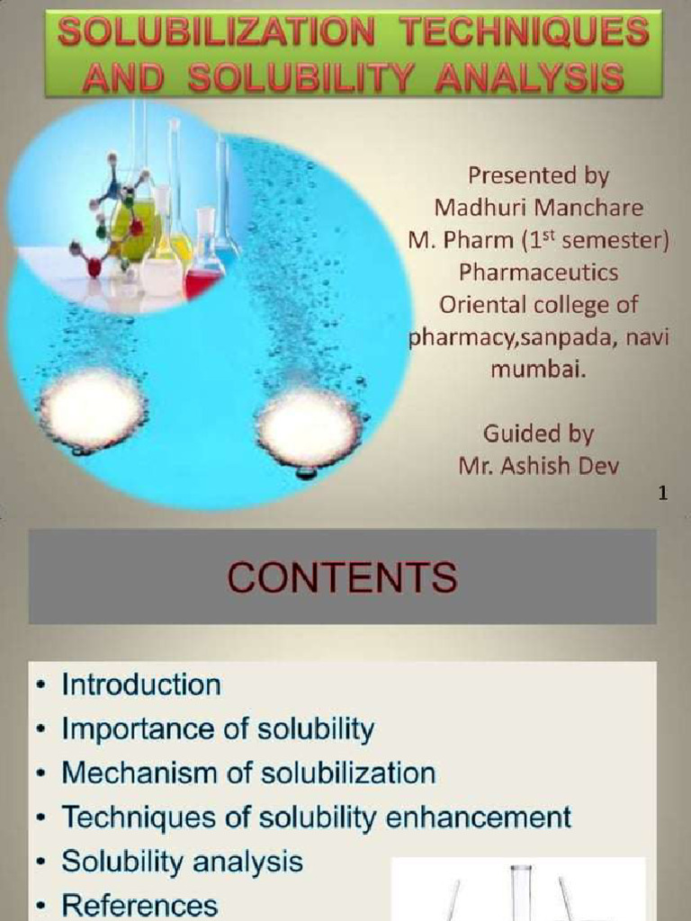 Solubility Enhancement | PDF