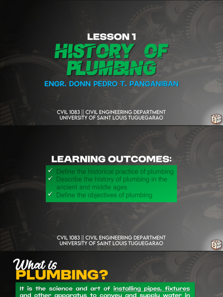 Lesson 1 - History of Plumbing | PDF