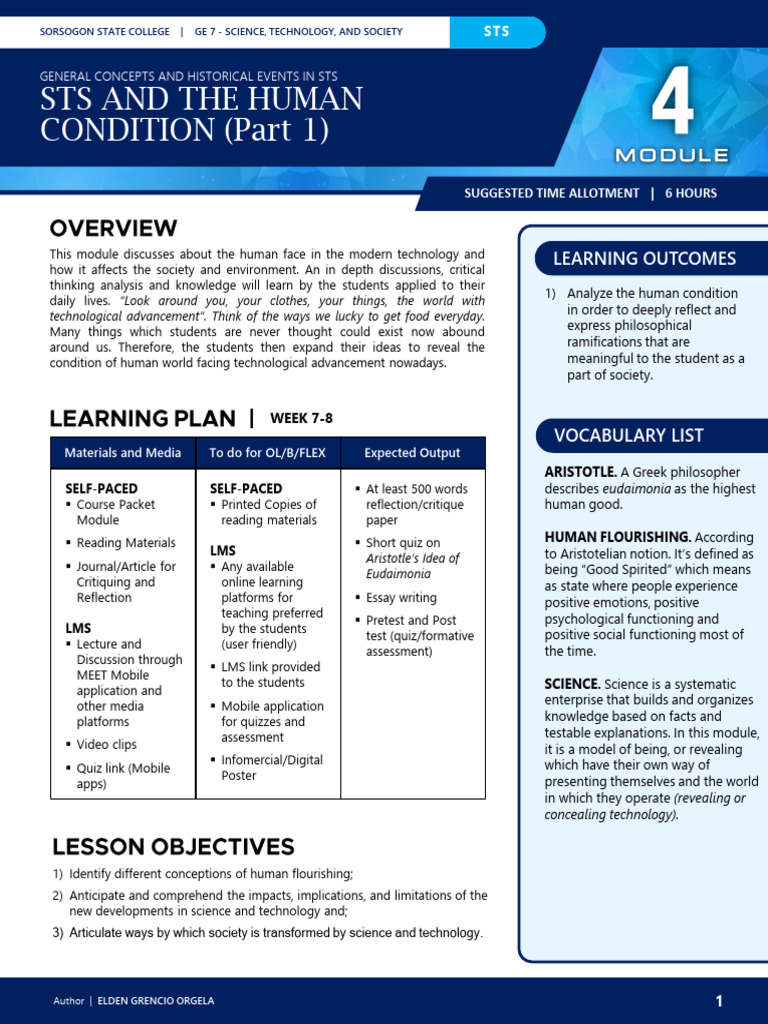 GE 7 STS Module 4 | PDF
