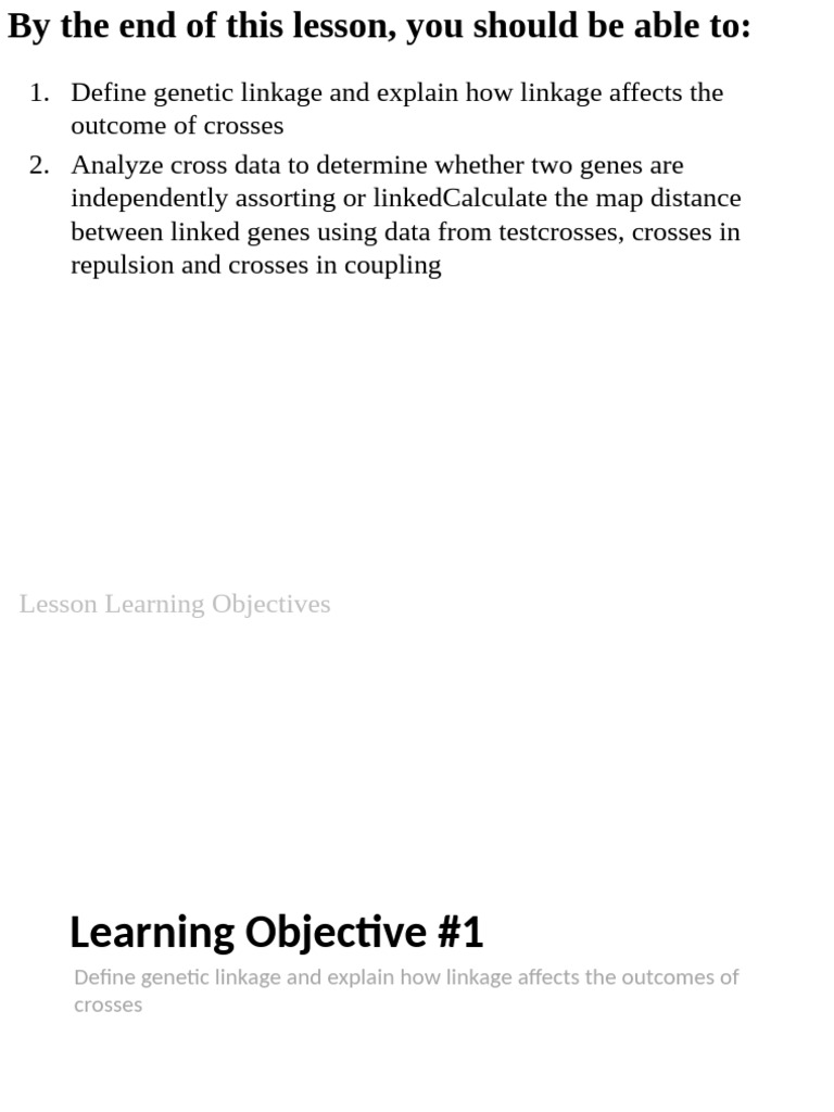 IV.B. Transmission Genetics - Chapter 5 Linkage CIS | PDF