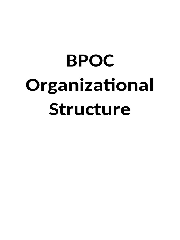 3 - BPOC Org Structure | PDF