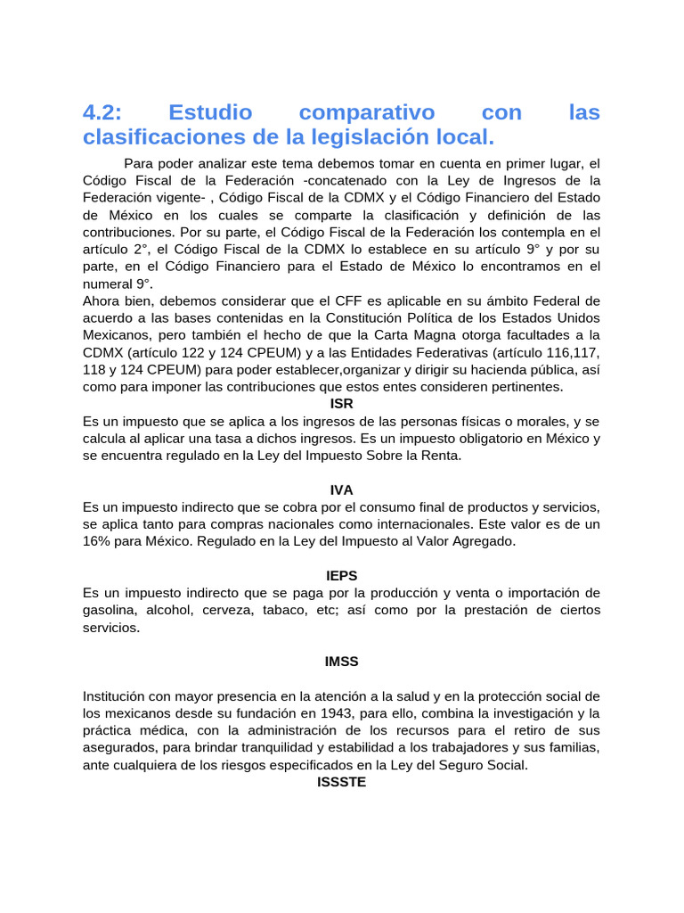 4.2 - Estudio Comparativo Con Las Clasificaciones de La Legislación ...