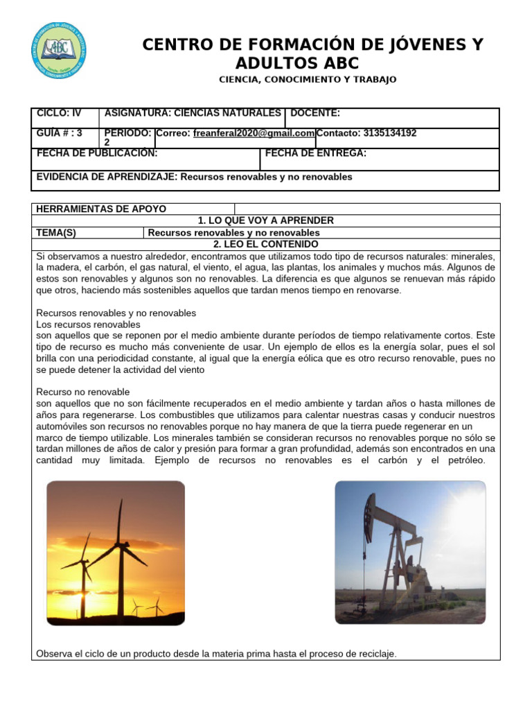 Guia 3 Ciclo Iv Naturales | PDF