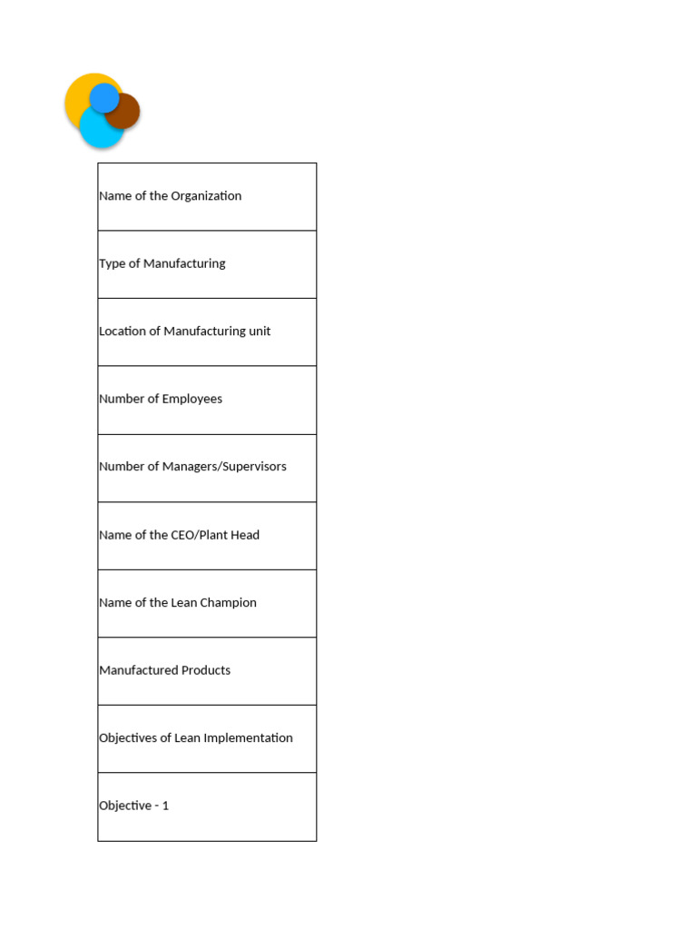 Lean Project Charter Template Pdf