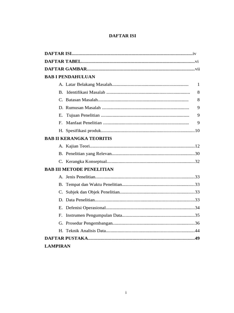 Daftar Isi | PDF