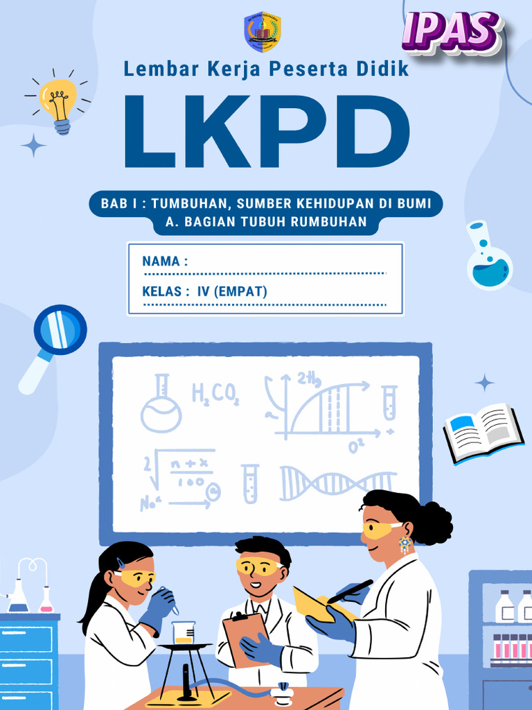 Sampul LKPD IPA Perubahan Wujud Benda Biru Ilustratif Dokumen A4 | PDF