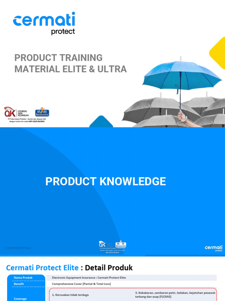 Material Training - Cermati Protect Elite & Ultra | PDF | Personal ...