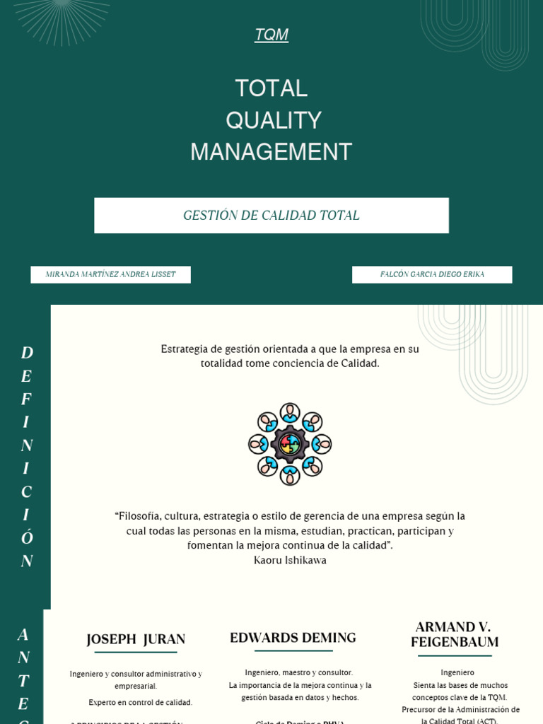 Total Quality Management: Gestión de Calidad Total | PDF