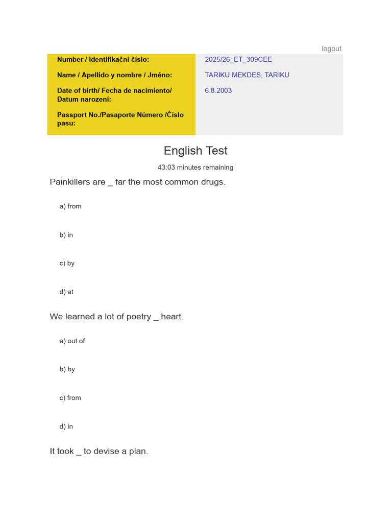 English Test | PDF