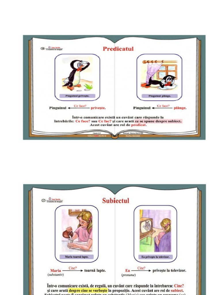 Parti de Propozitie Clasa 4 Planse Didactice 2 | PDF