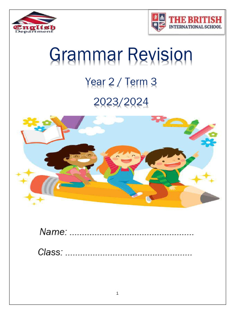 Grammar Revision: Year 2 / Term 3 2023/2024 | PDF