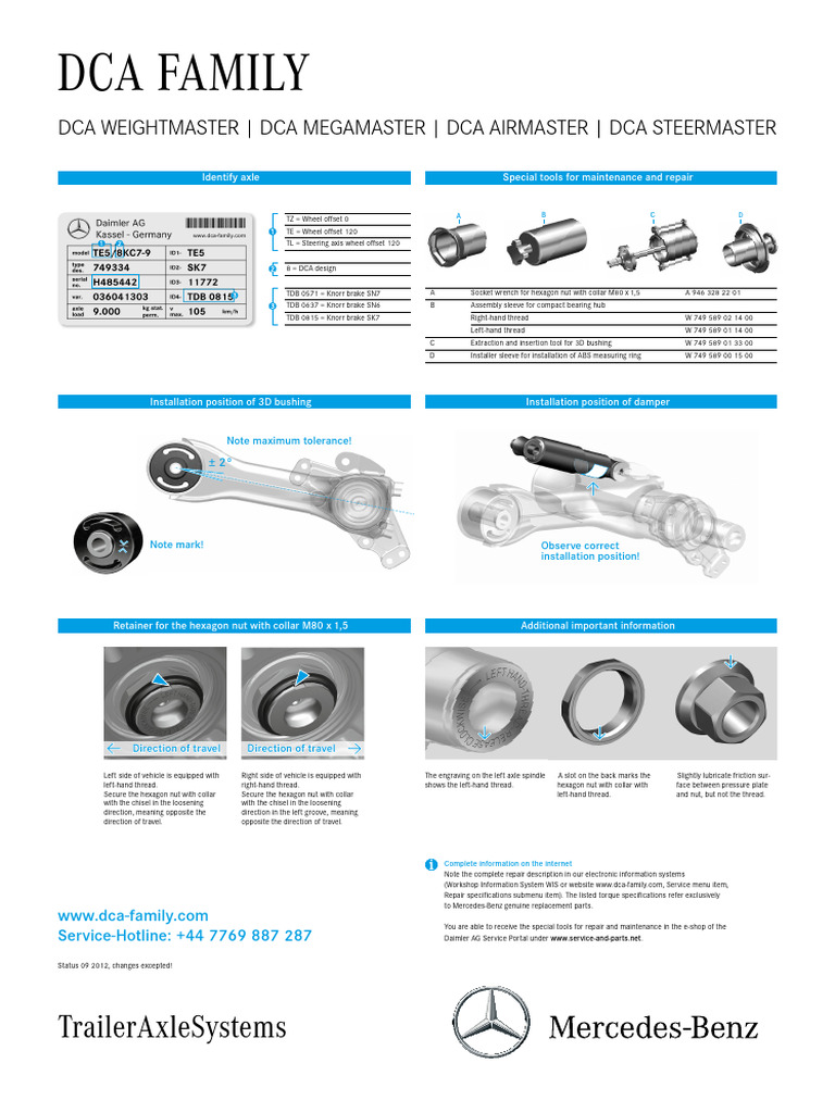 Dca Weightmaster - Dca Megamaster - Dca Airmaster - Dca Steermaster | PDF