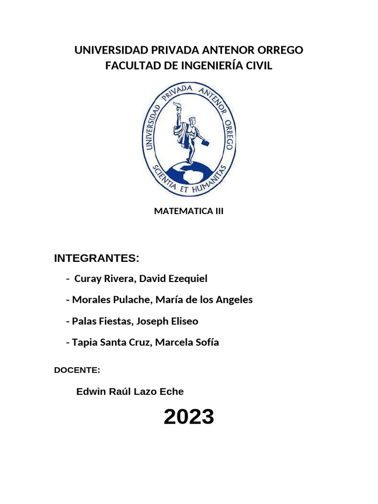 Trabajo Resuelto MATEMATICA III | PDF