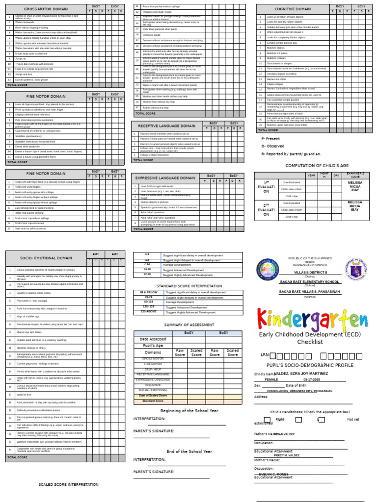 Melissa Kinder ECCD Card | PDF