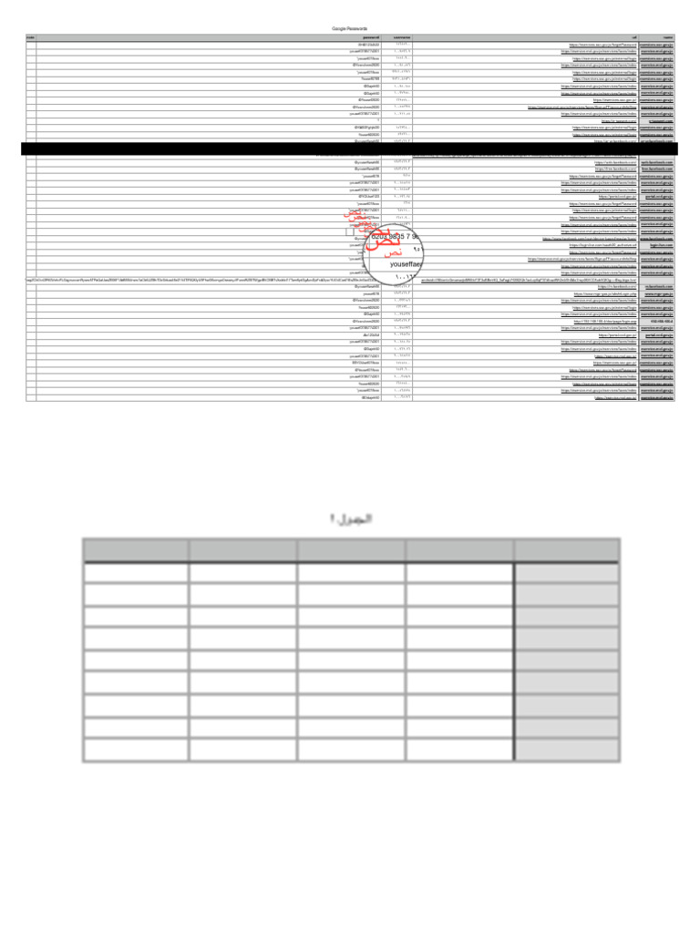 نسخة ‏Google Passwords | PDF