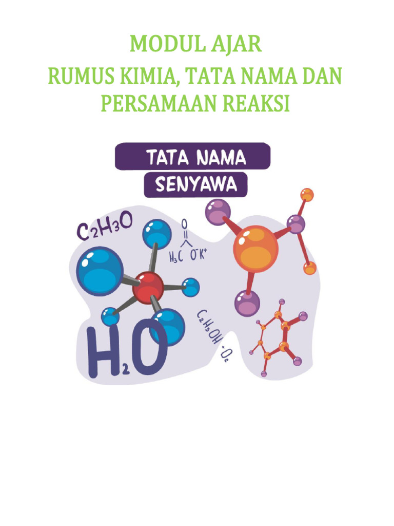 Modul Ajar Rumus Kimia, Tata Nama Dan Persamaan Reaksi | PDF