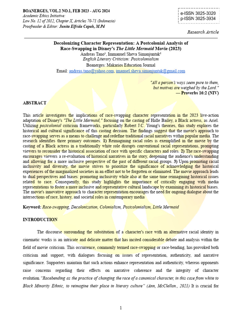Race-Swapping in The Little Mermaid | PDF | Race (Human Categorization ...