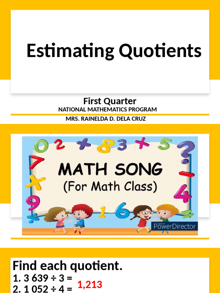 NMP 10 - Estimating Quotients | PDF