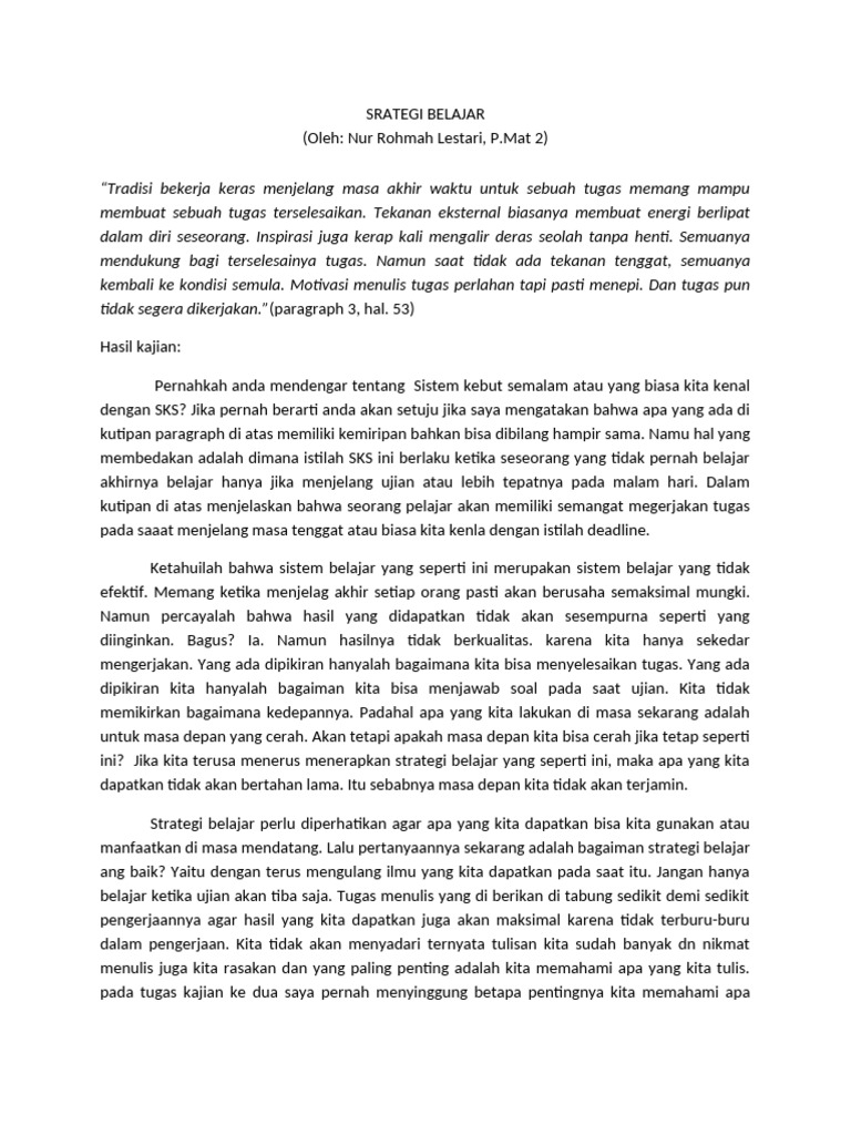 Tugas Kajian 5 - Rohmah | PDF