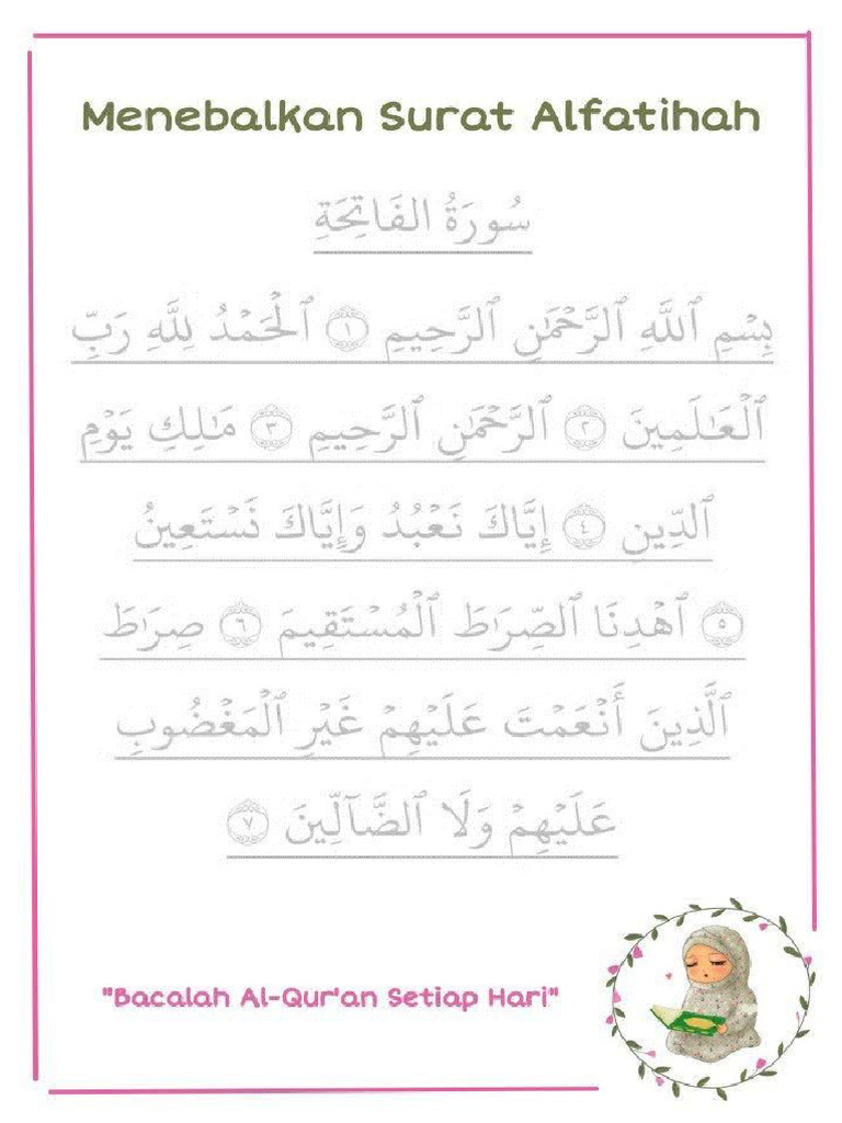 menebalkan al fatihah | PDF