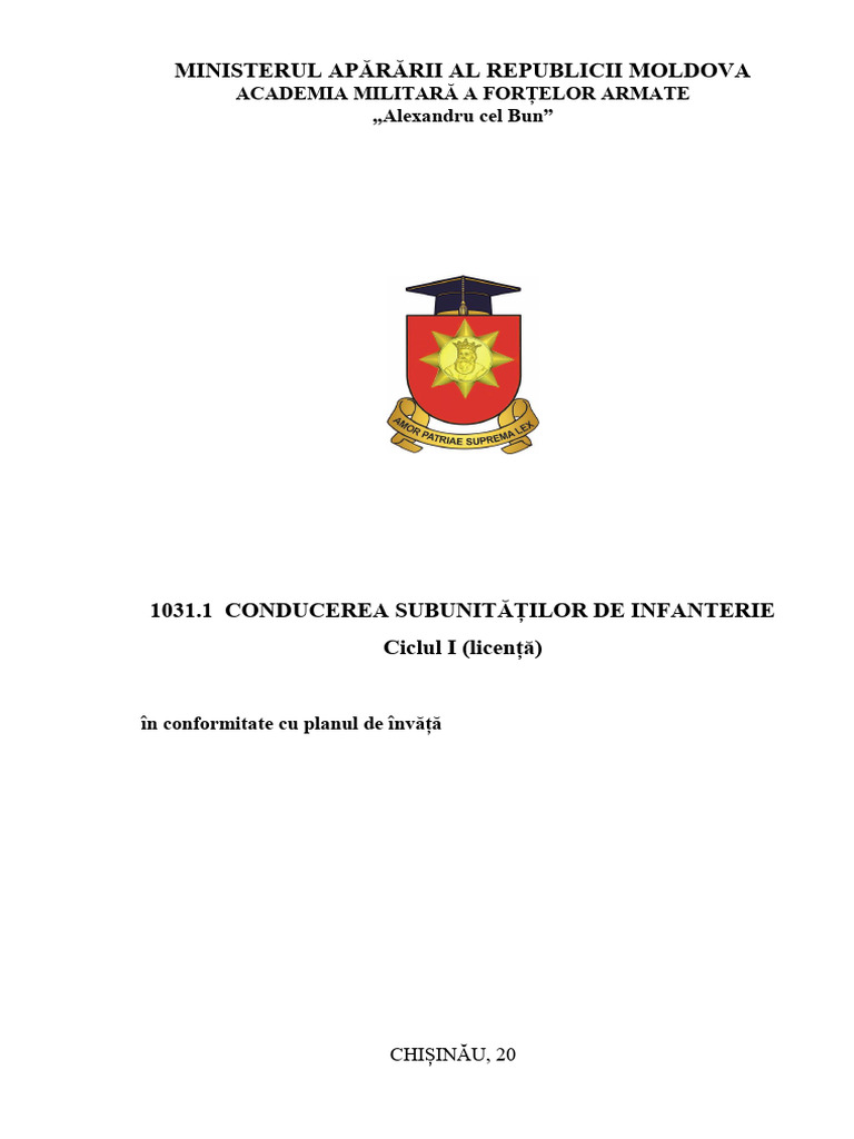 Catalogul Cursului Infanterie | PDF