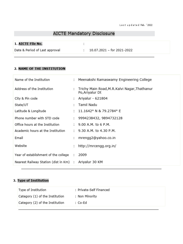 Mandatory Disclosure | PDF