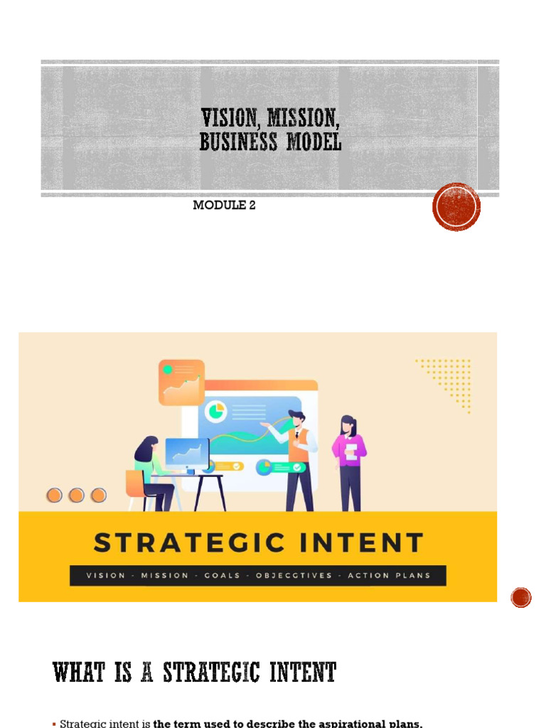 Module 2 - Strategic Intent - Amity University | PDF