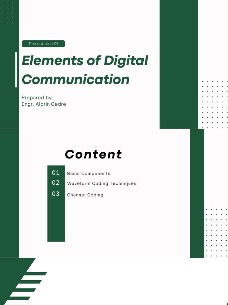 1 - Elements of Digital Communication (20240823060150) | PDF