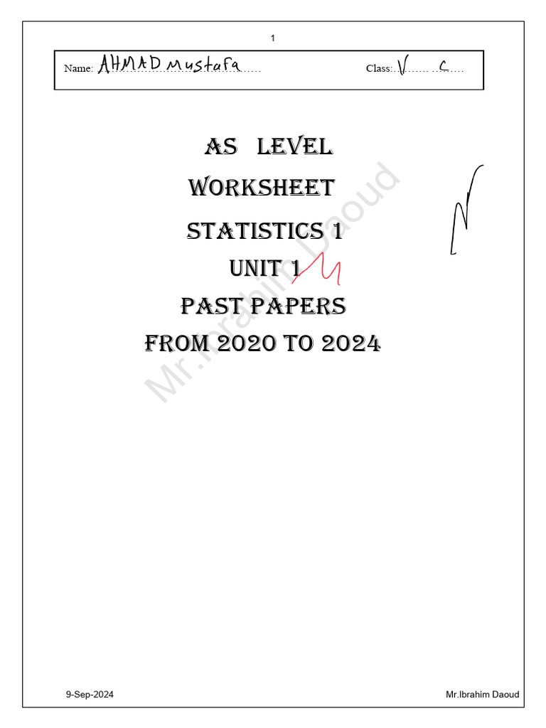 ' chapter-1-Statistics-AS-from-2020-to-2024 | PDF