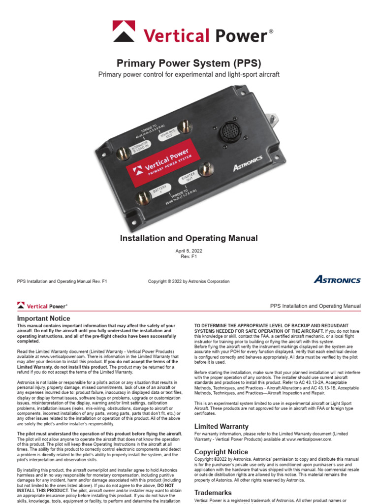 PPS-installation-and-operating-manual - Rev-F1 Fresh | PDF | Fuse ...