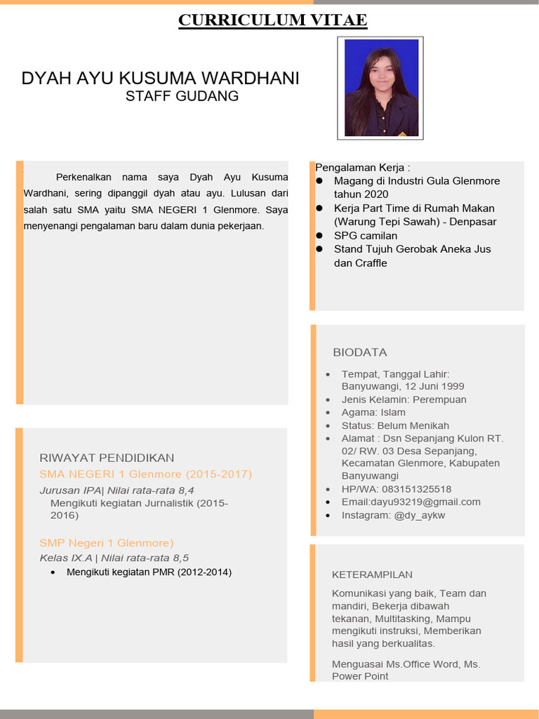 CV. DELES (Staff Gudang) | PDF