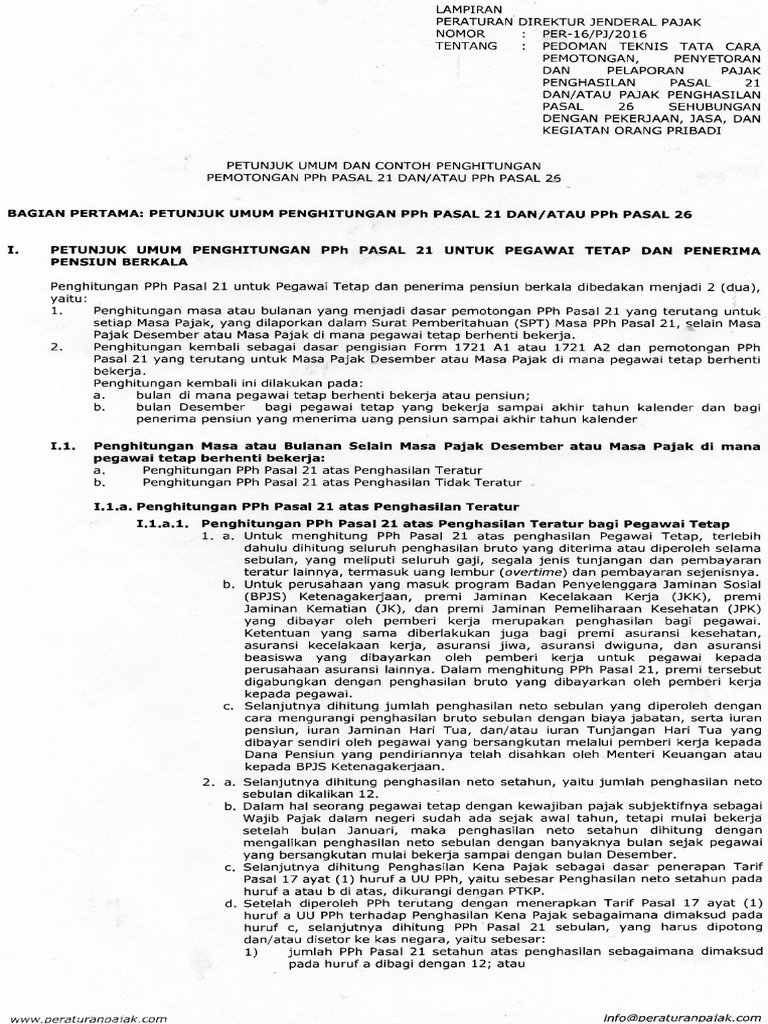 hitung pajak terbaru pph21 | PDF