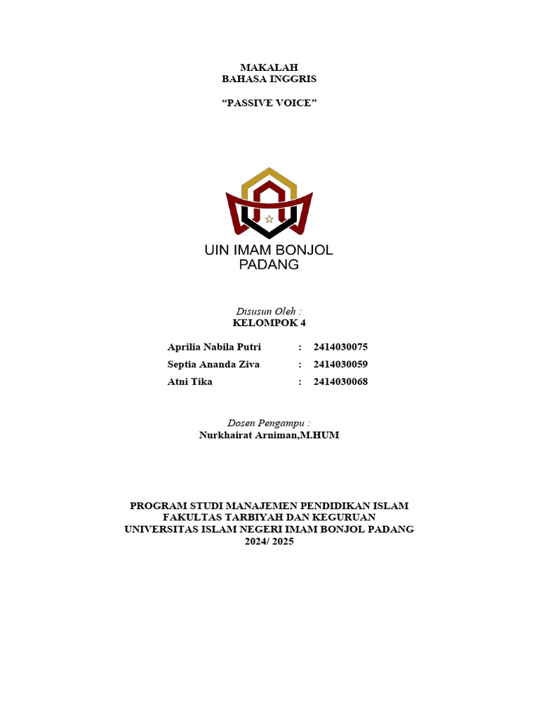 MAKALAH Bahasa Inggris.docx KELOMPOK 4 | PDF