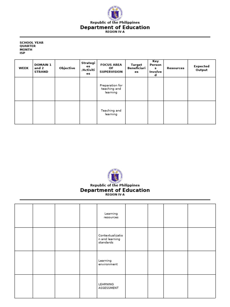 Isp Template 2023 | PDF