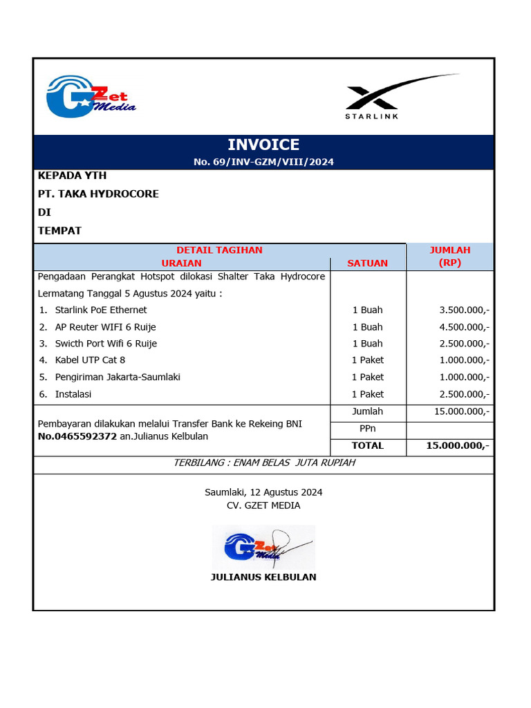 INVOICE Hotspot | PDF