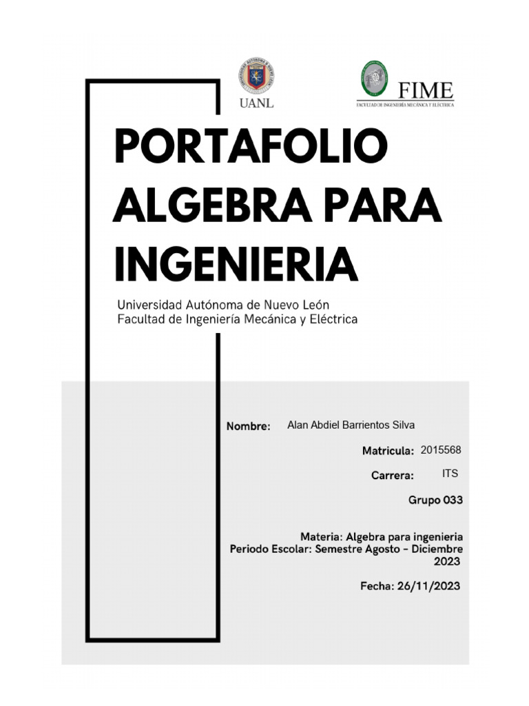 Algebra Portafolio Aabs | PDF | Science & Mathematics
